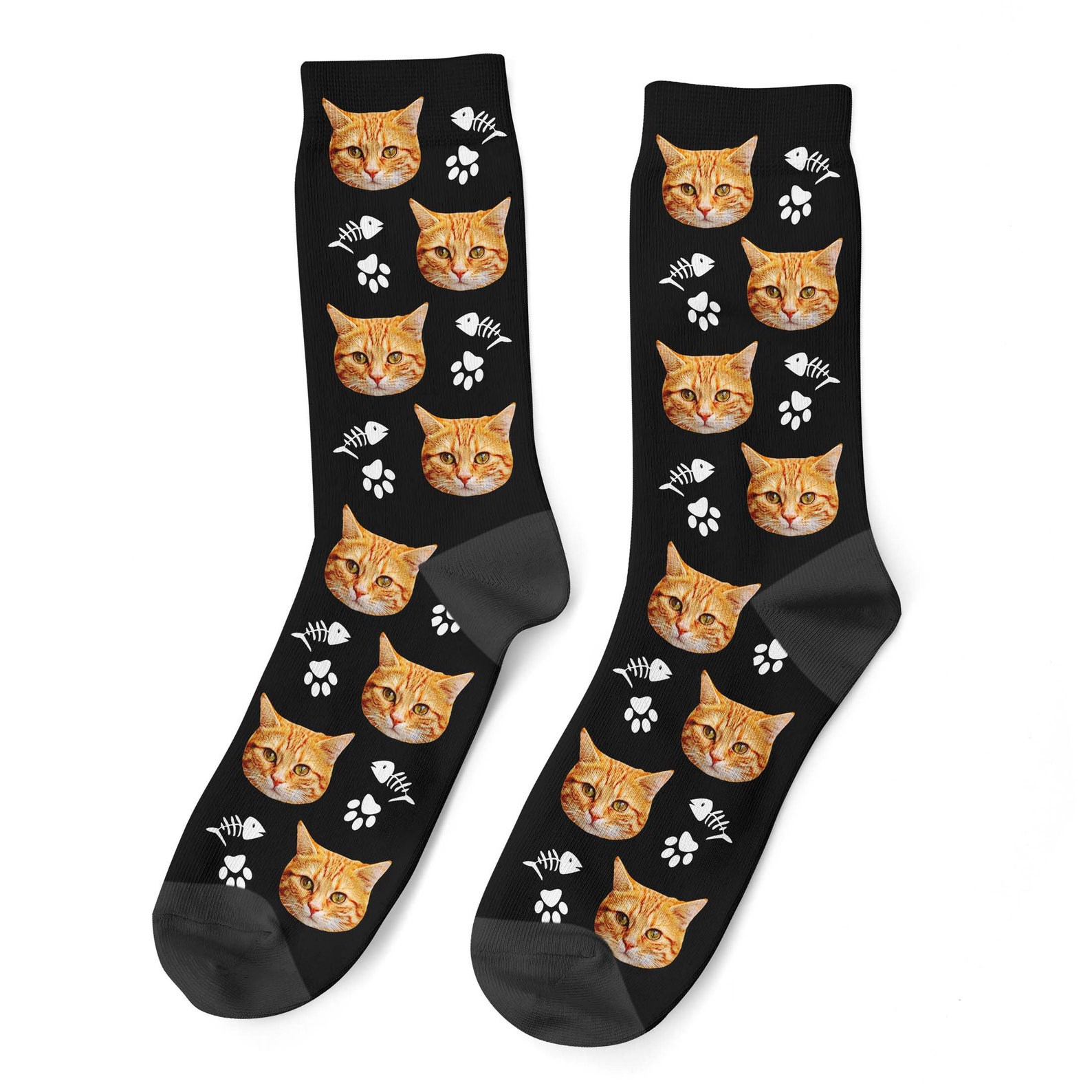 Custom Cat Face Socks Personalized Pet Photo Socks Custom - Etsy