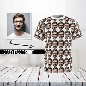 Custom Face T-shirt, Best Birthday Gift, Friend Photo Face T-shirt, Dad ...