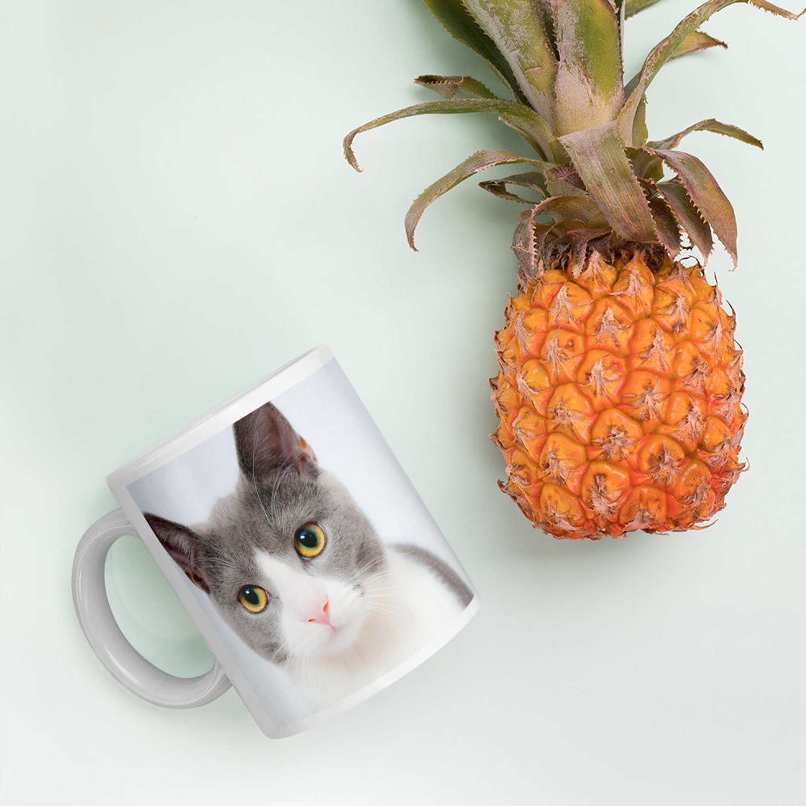 Custom Cat Photo Coffee Mug Custom Text Mug Cat Lover Mug - Etsy