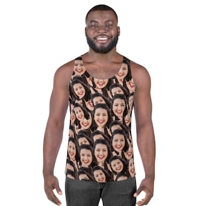 Crazy Face Tank Top, Face Unisex Tank Top, Photo Tank Top, Picture ...