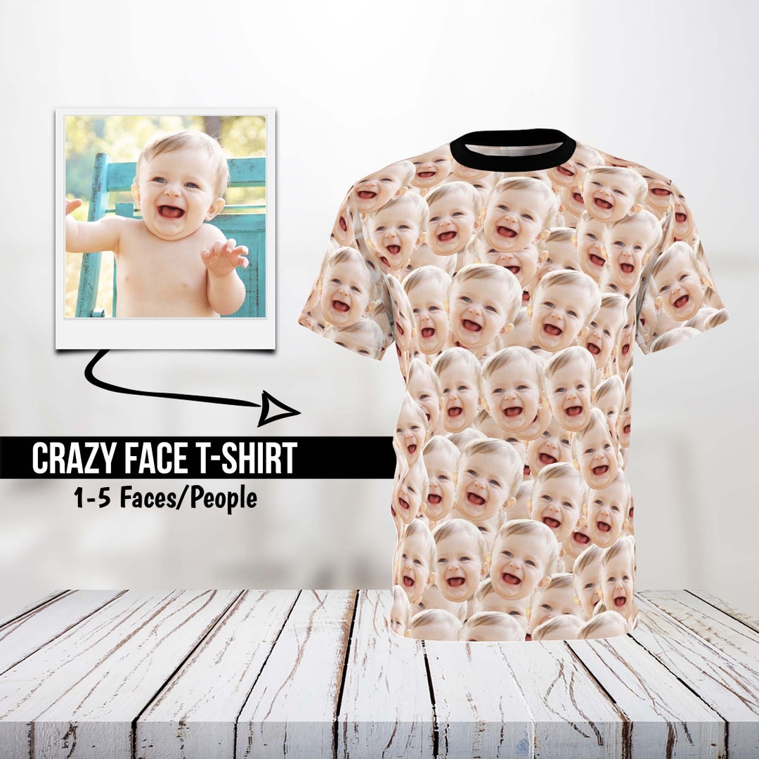 Custom Face T-shirt, Kid Faces Shirt, Gift for Dad, Baby Birthday ...
