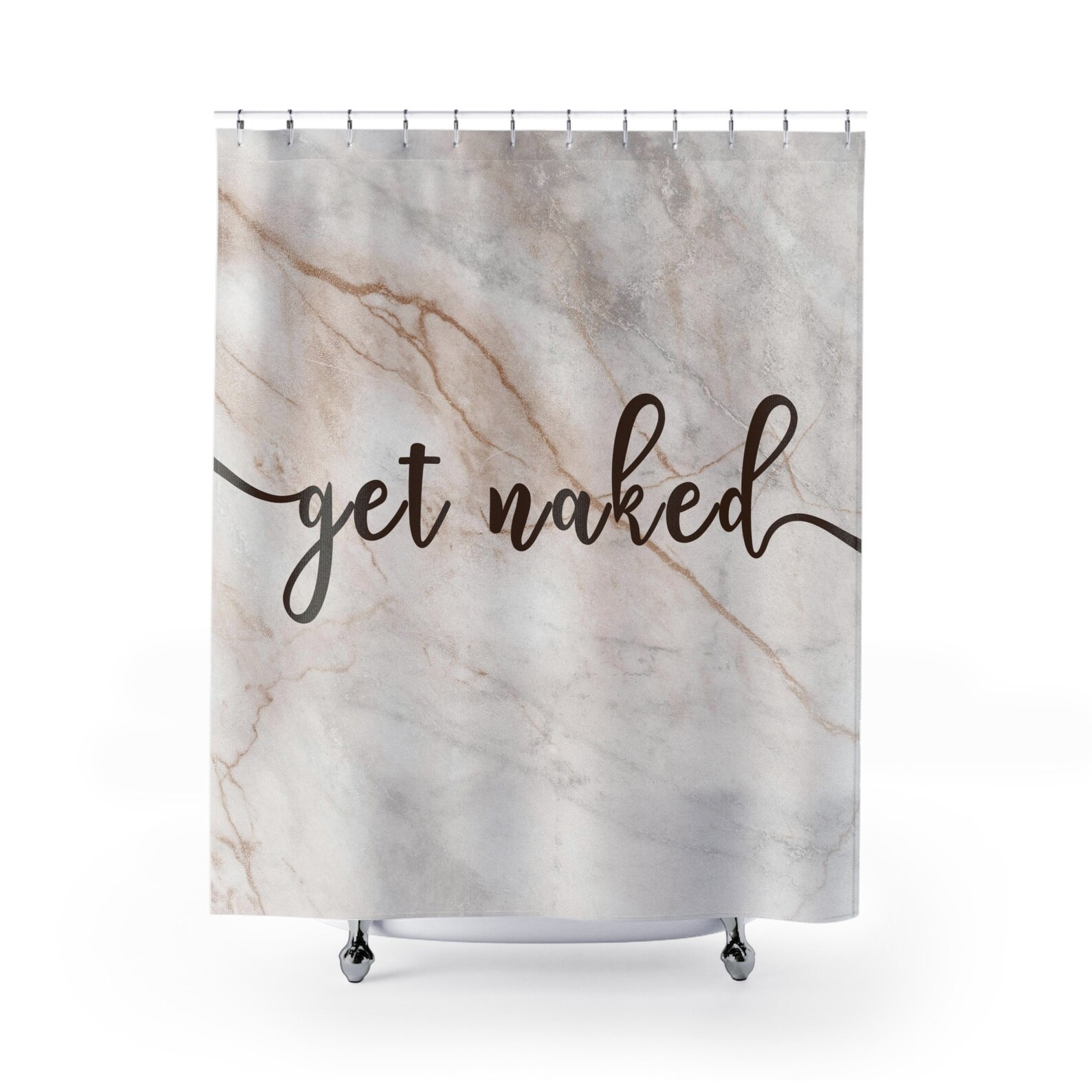 Get Naked Shower Curtain Bathroom Decoration Curtain Funny - Etsy