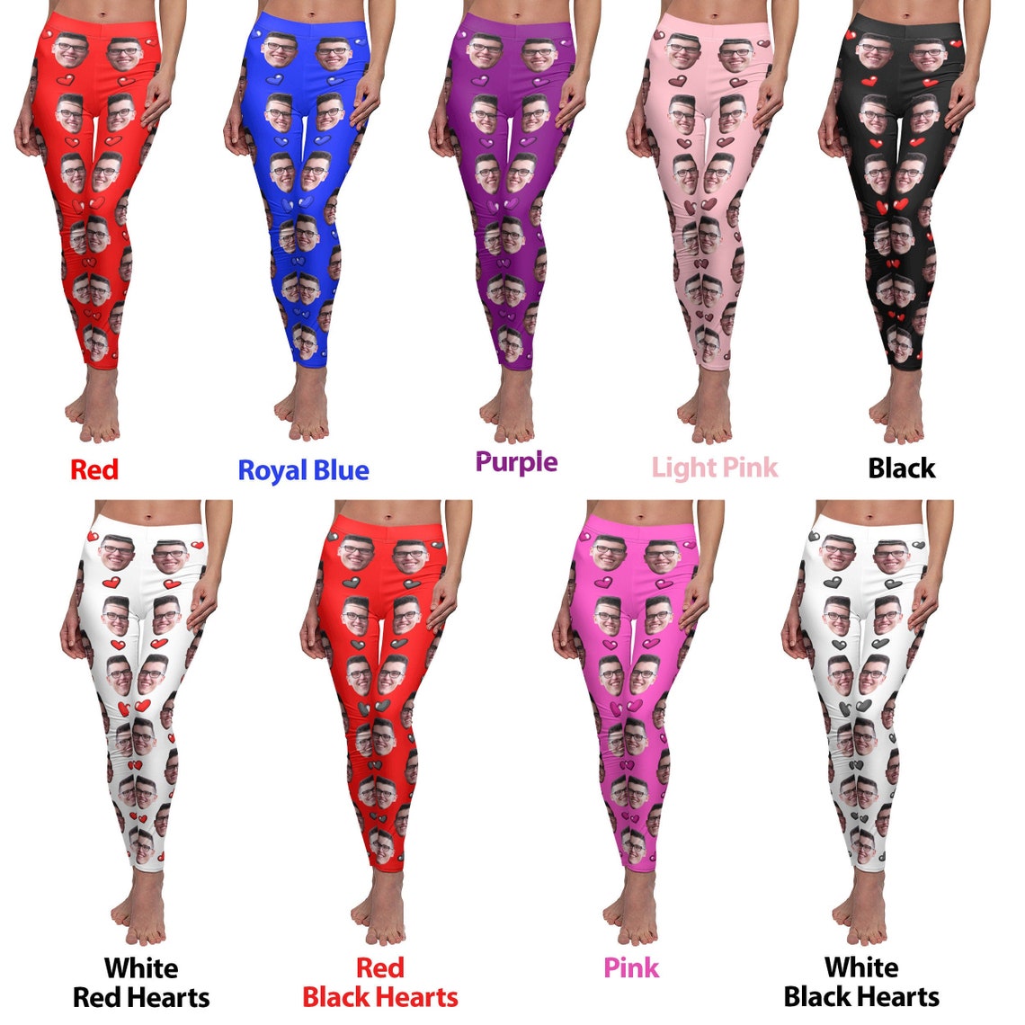 Face Leggings Custom Photo Leggings Funny Selfie Leggings | Etsy