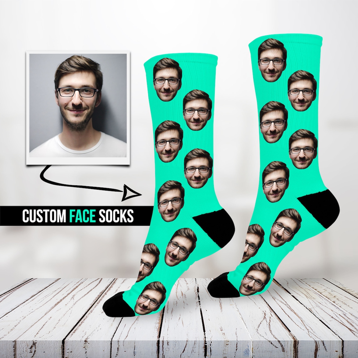 Custom Face Socks Funny Photo Socks Dad Socks Face Socks | Etsy
