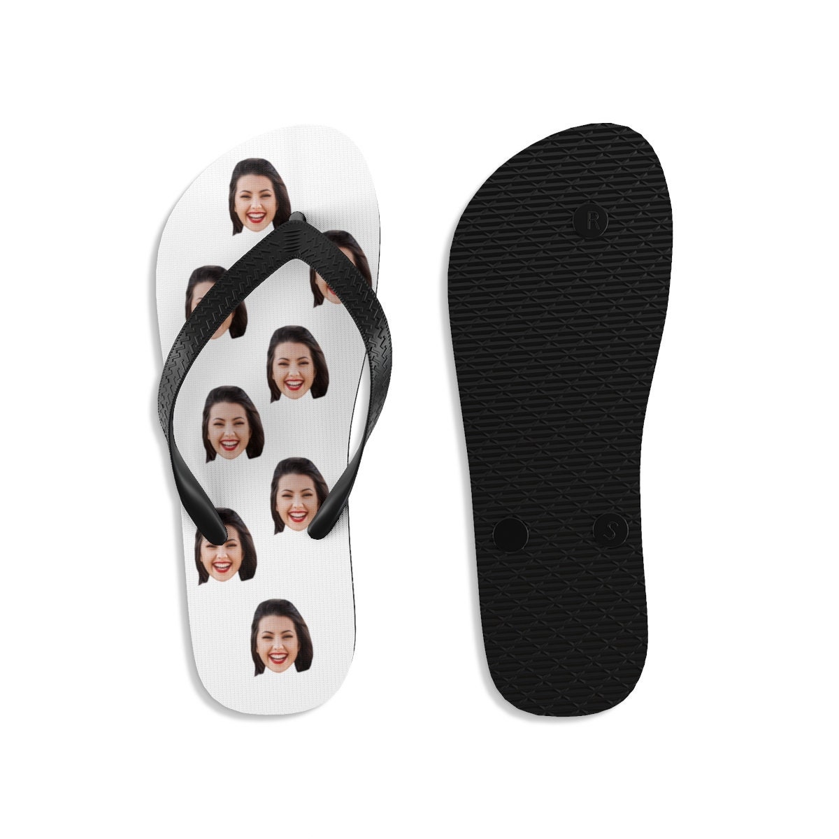 Custom Face Flip Flops Gift Photo Flip Flops Funnygift - Etsy