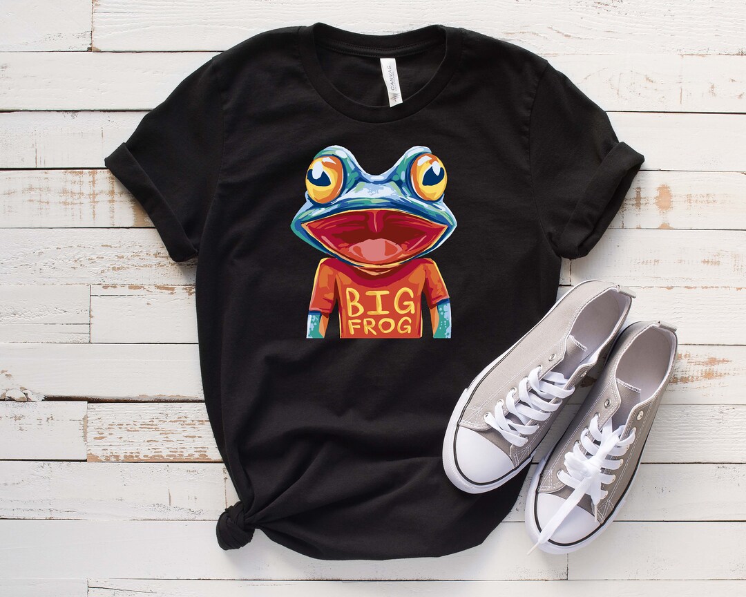 Big Frog T-shirt Happy Frog Big Eyes Shirt Funny Frog Shirt - Etsy