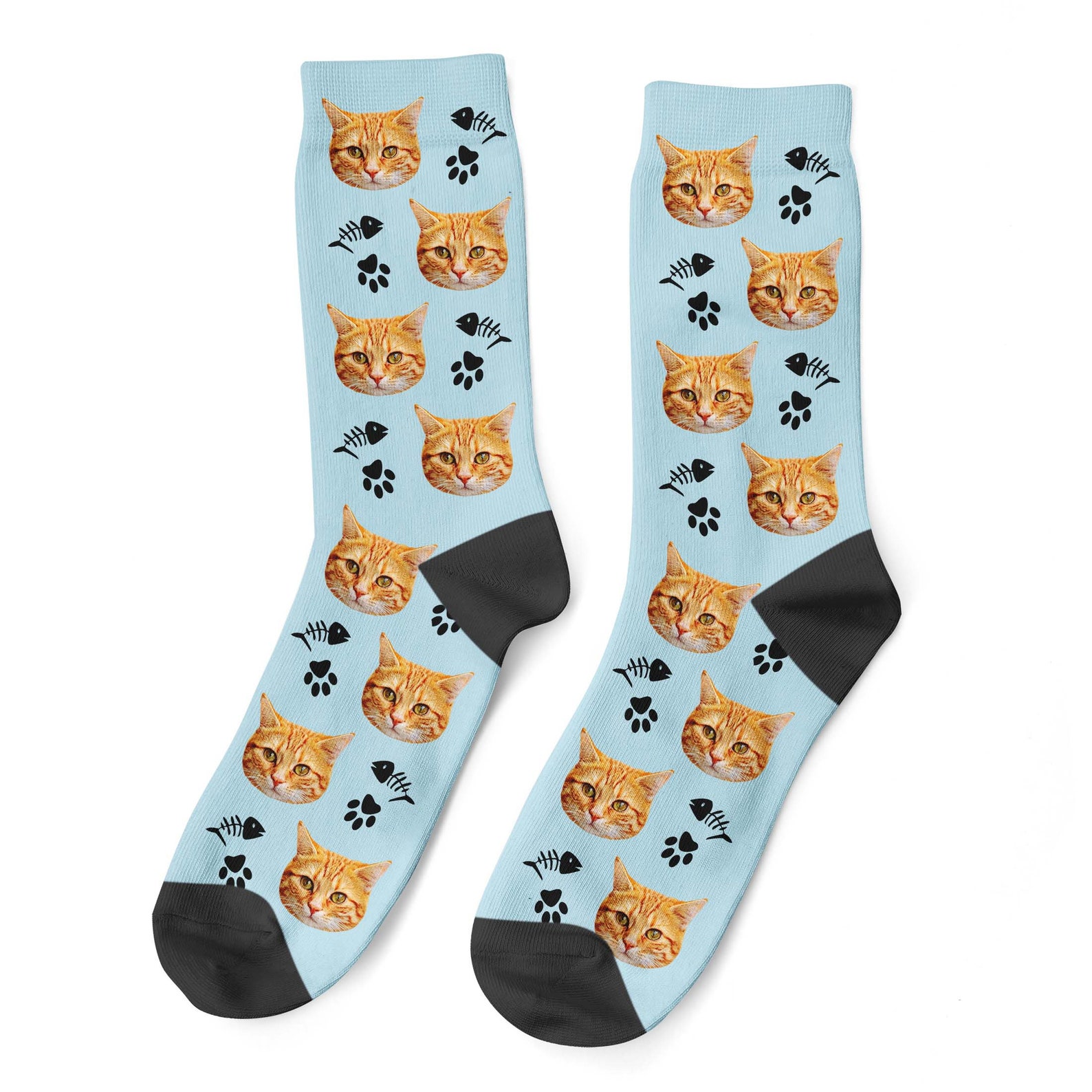 Custom Cat Socks Personalized Pet Photo Socks Father's - Etsy