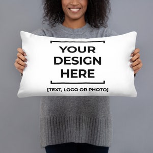 Custom Pillow Case With Insert, Photo Throw Pillow, Logo Pillow, Text ...