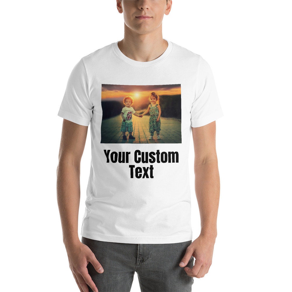 Custom Photo Shirt Custom Unisex Picture T-shirt Text Shirt - Etsy