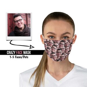 Crazy Face Mask, Custom Photo Mask, Personalized Gift, Crazy Faces Mask ...