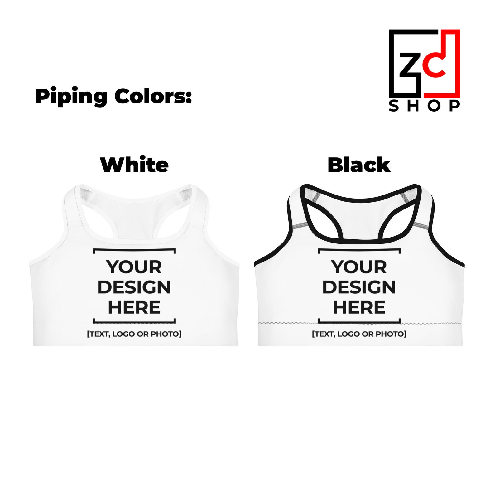 Custom Sports Bra Create All Over Print Sports Bra Make Your - Etsy