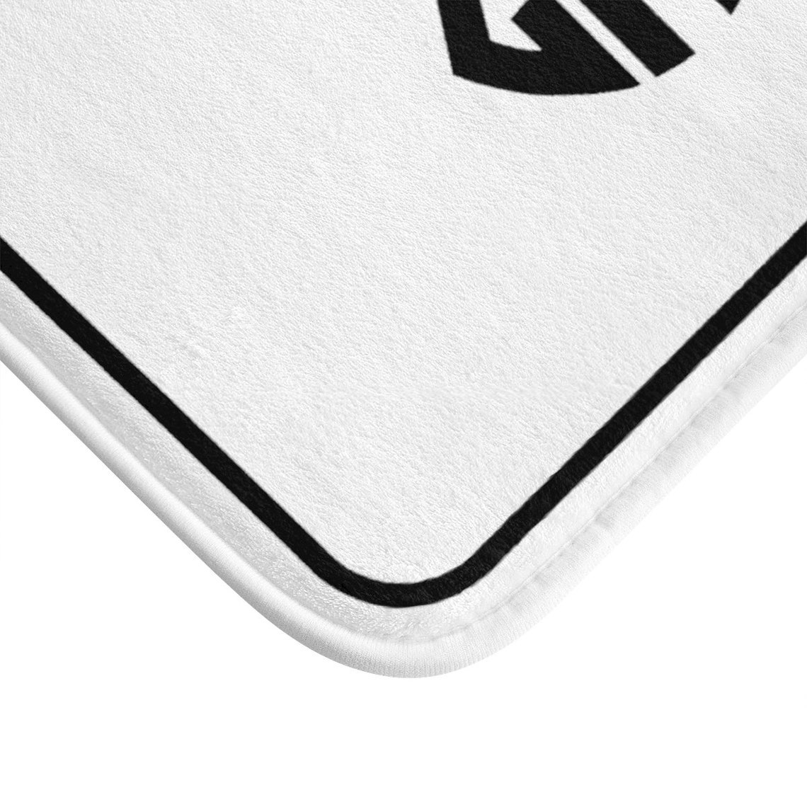 Monogram Bath Mat Custom Initials Bath Mat Monogrammed Text | Etsy