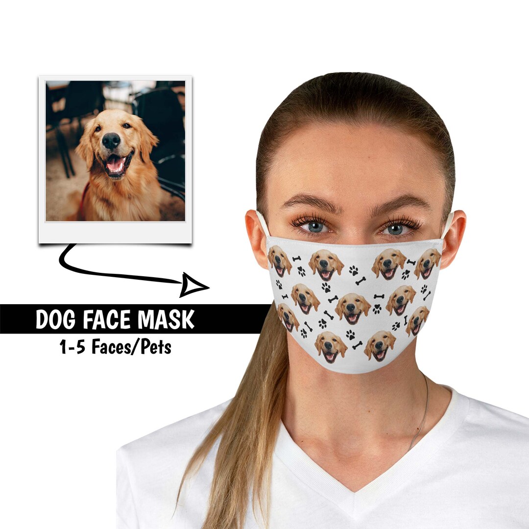 Custom Dog Face Mask, Funny Faces Mask, Photo Mask, Personalized Gift ...
