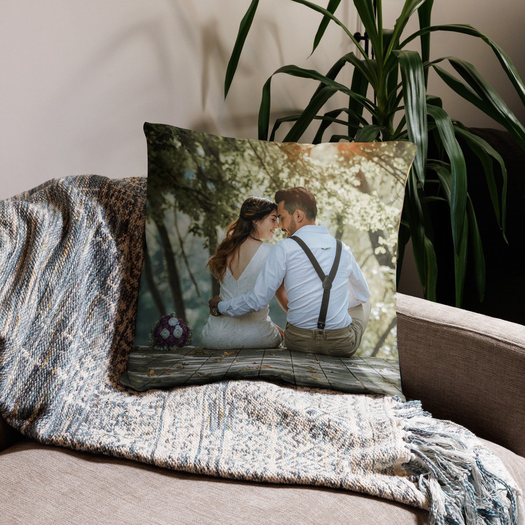 Custom Pillow Case With Insert, Photo Throw Pillow, Logo Pillow, Text ...