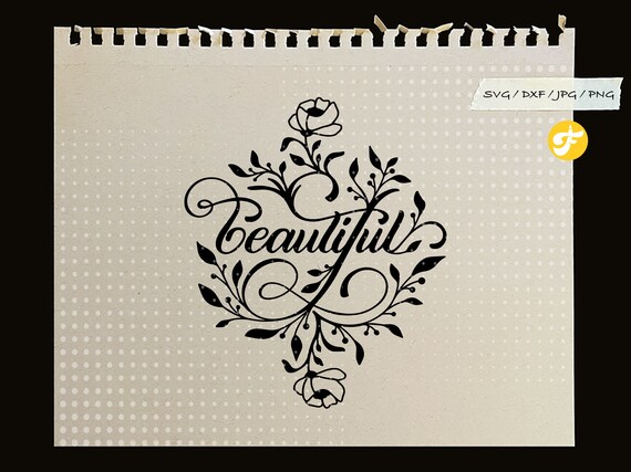 Beautiful Floral / Plotter File Svg Dxf Jpg Png - Etsy