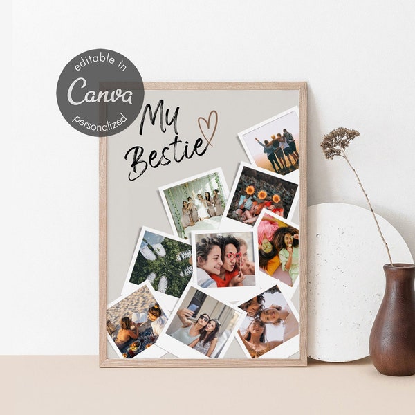 Personalized Bestie Photo Collage - Etsy