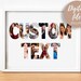 Personalised Photo Collage Custom Photo Collage Your Text - Etsy