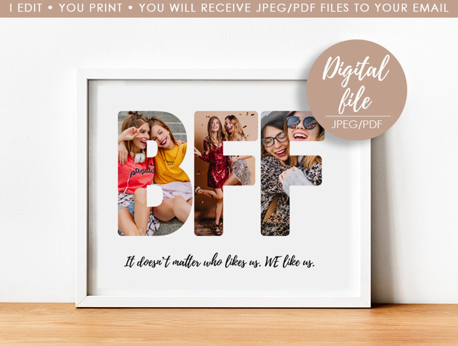 Best Fiends Forever Gift Best Friends Photo Collage Friends - Etsy