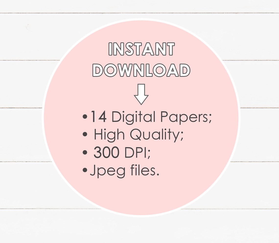 14 Pink and Gold Digital Papers Gold Glitter Paper Scrapbook | Etsy