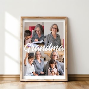 EDITABLE GRANDMA Photo Collage Template, Grandmother Photo Template ...