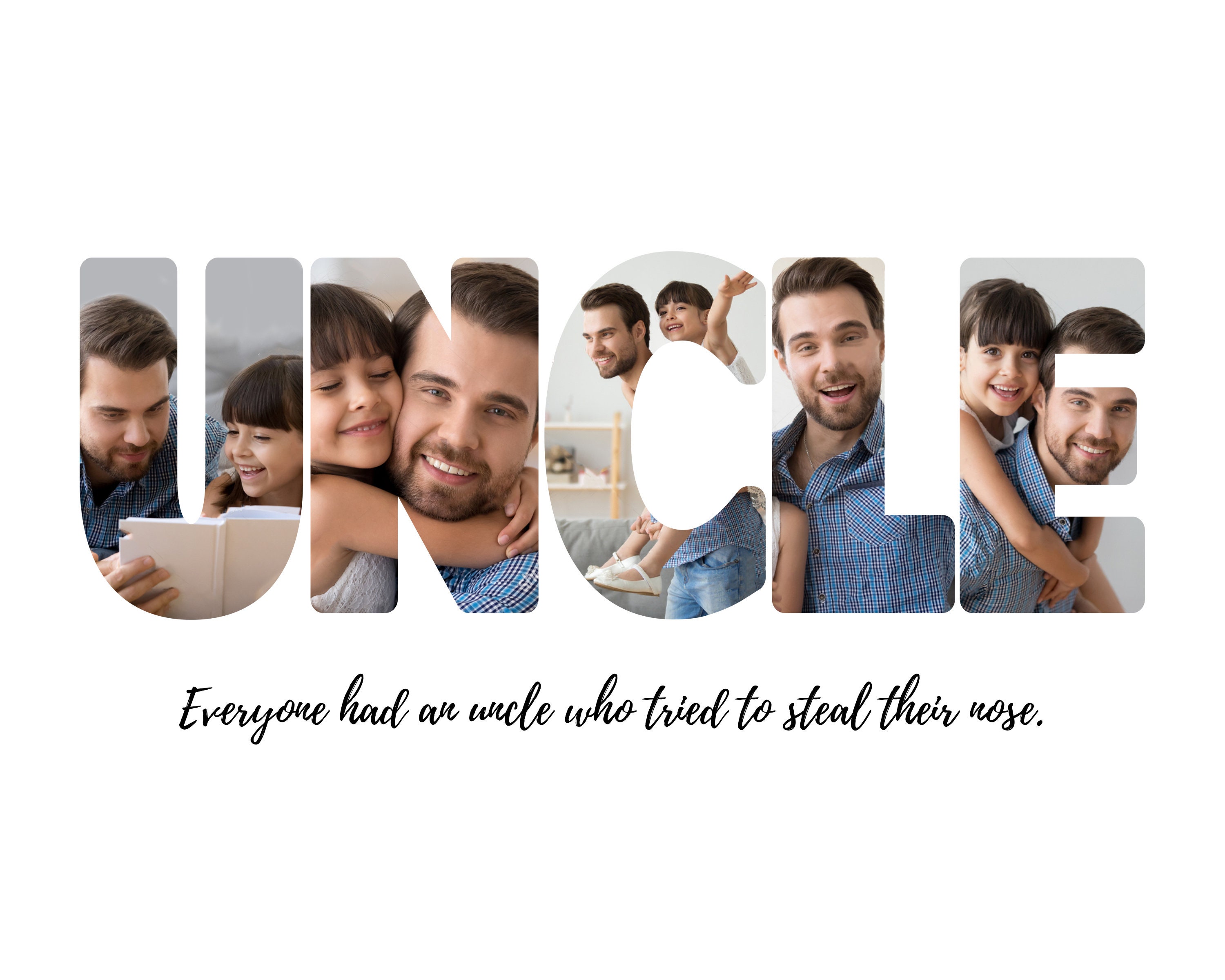 Uncle Photo Collage Digital Photo Collage Uncle Custom Gift - Etsy