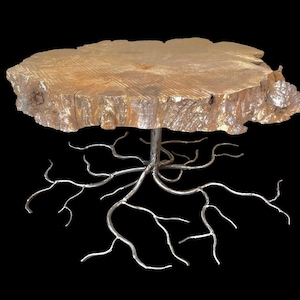Forged Iron Wandering Tree Root Base, Rustic Coffee Table Base, Modern ...