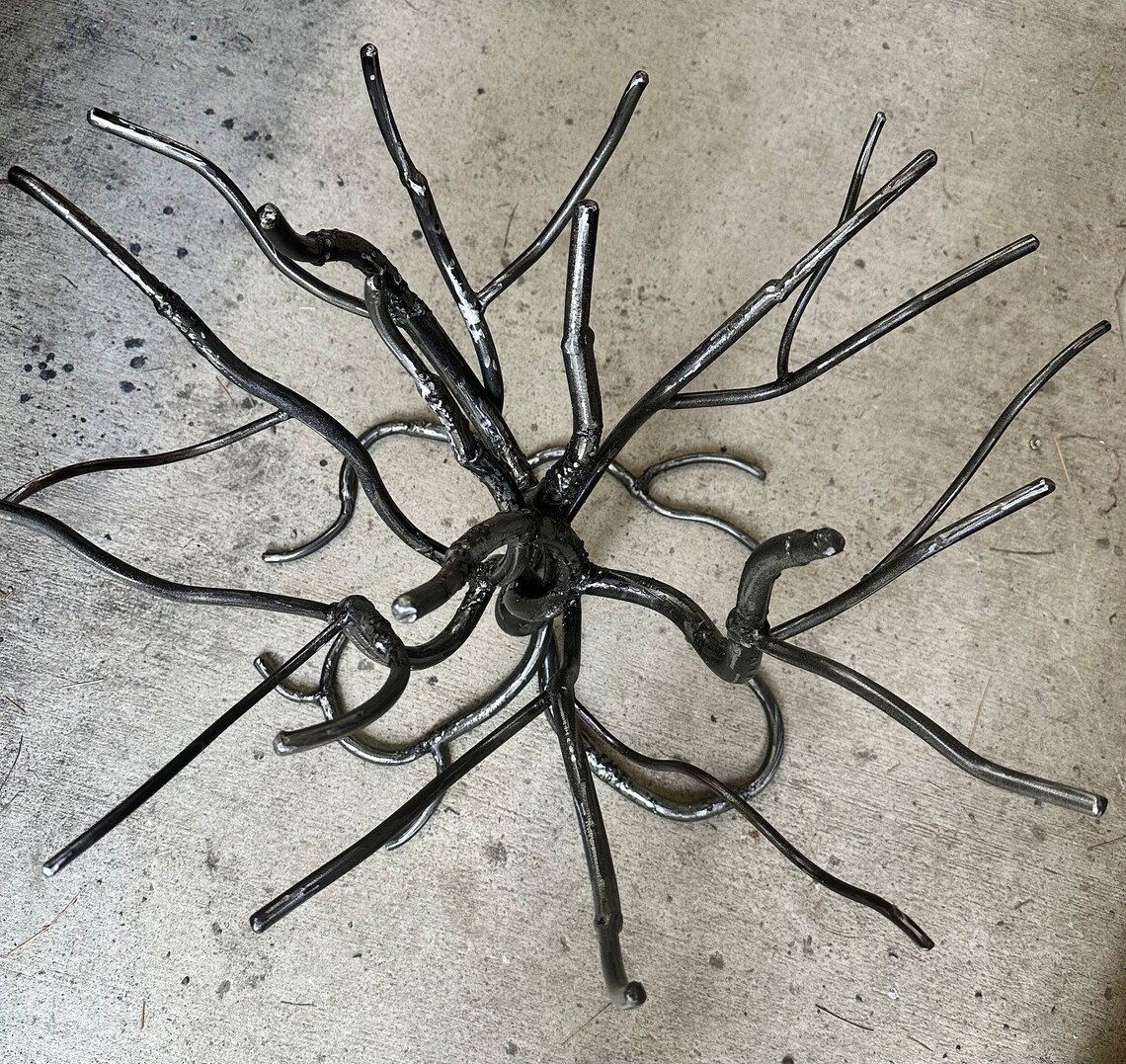 Forged Iron Woodland Tree Branch Accent Table Base, Metal End Table ...