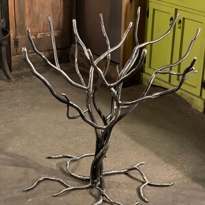 Forged Iron Forest Branch Dining Table Base, Rustic Organic Tree ...