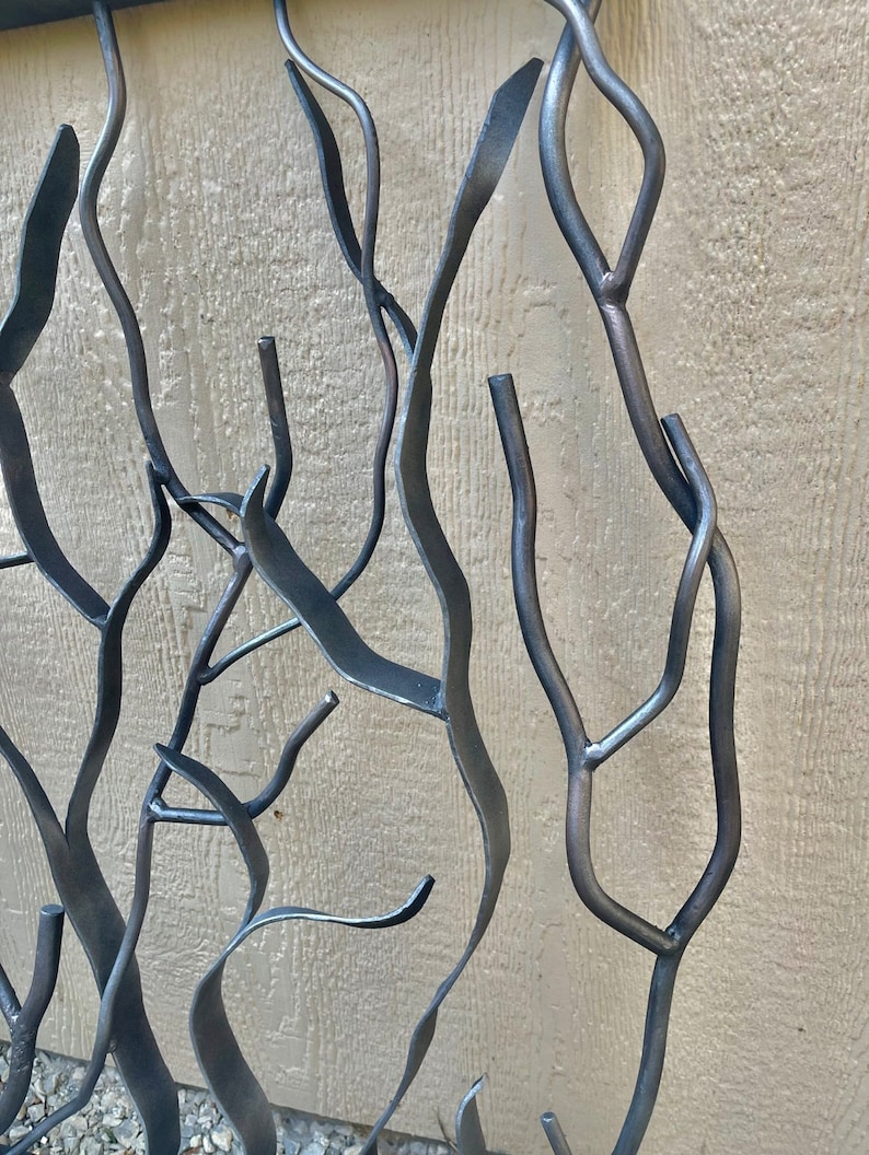 Forged Iron Seaweed Coral Ocean Stair Railing, Coastal Design Railing ...