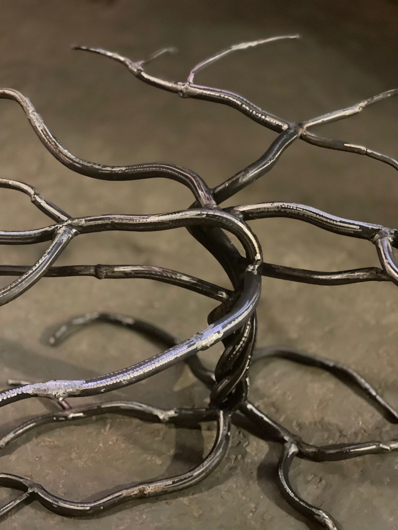 Forged Iron Crooked Branch Base for Wood Top Rustic Living - Etsy