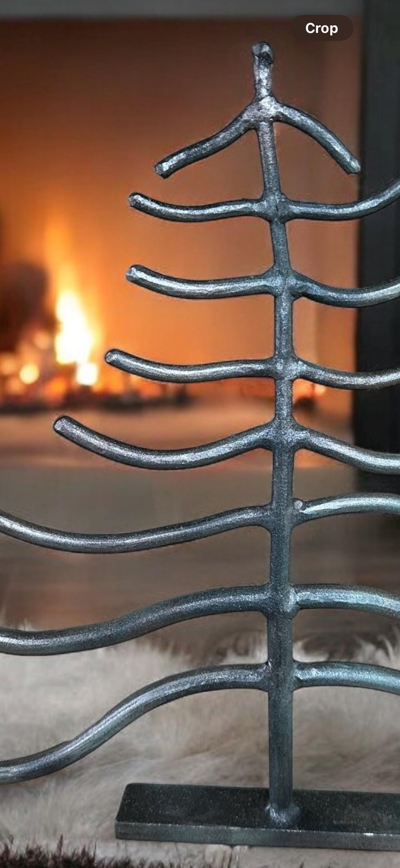Forged Iron Tree, Metal Tree Decor, Holiday Tree, Rustic Tannenbaum ...