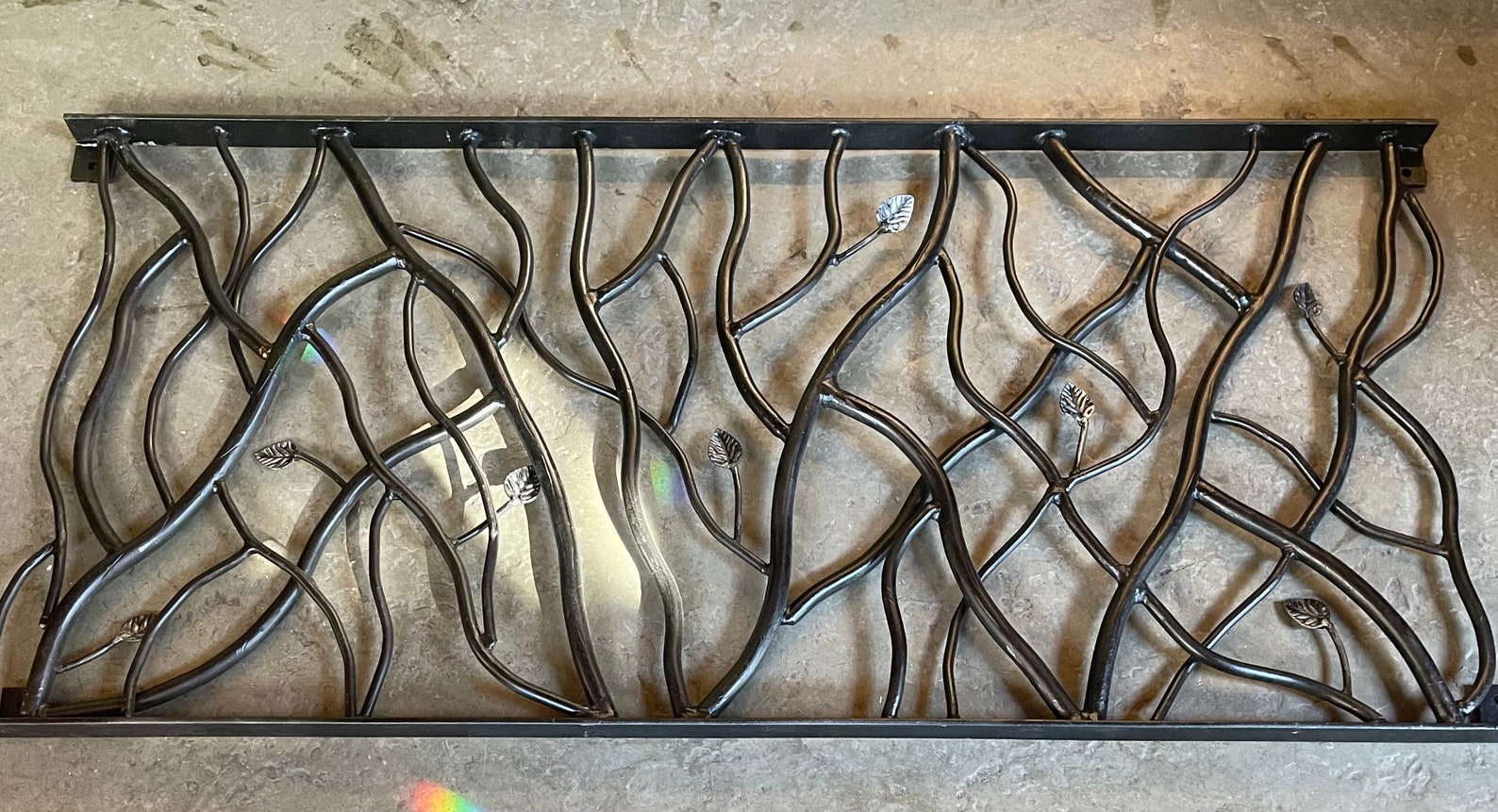 Forged Iron Rustic Branch Railing Sold by Linear Ft, Stair Railing ...