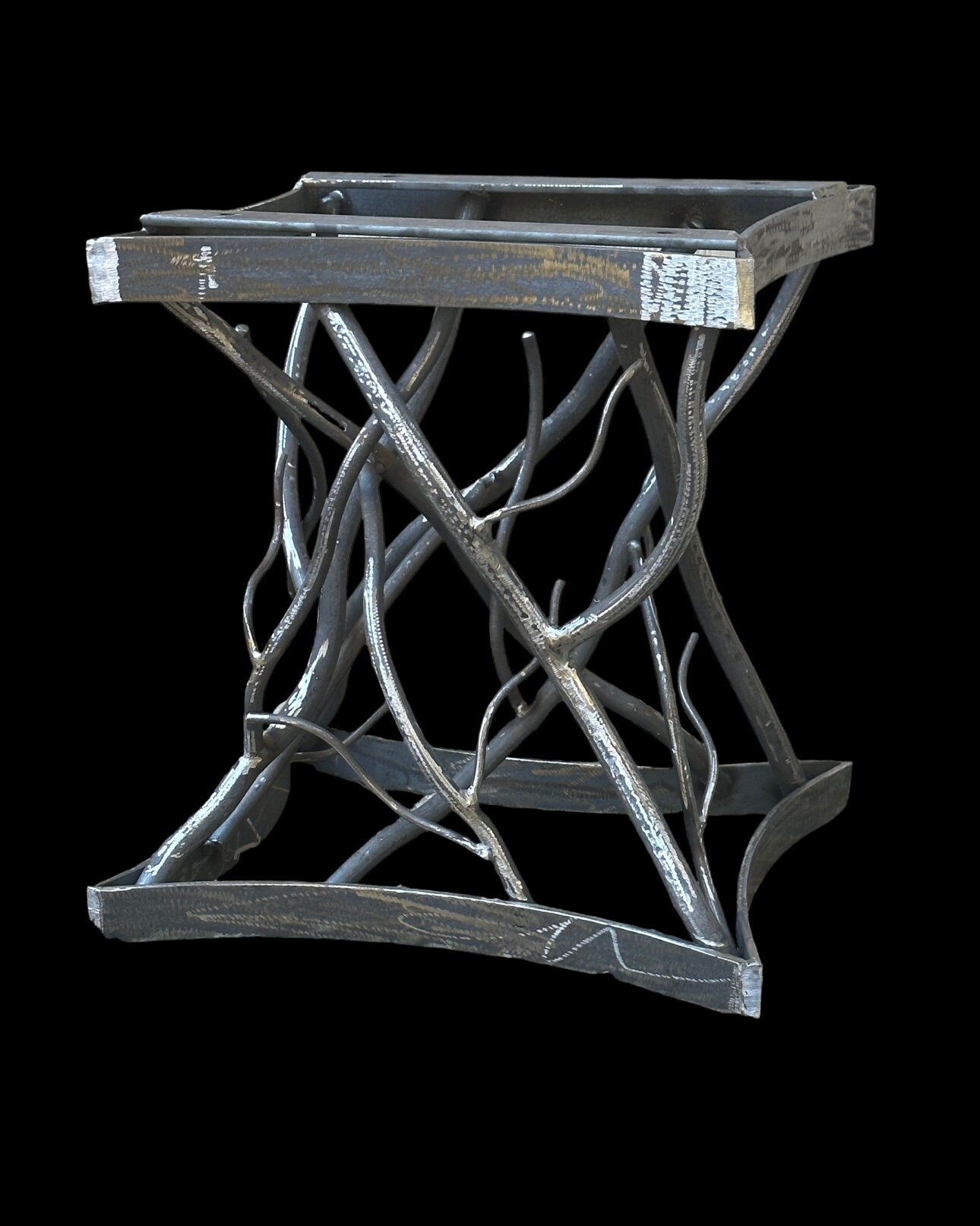Forged Iron Rustic Elegant Branch Table Base, Metal Accent Table ...