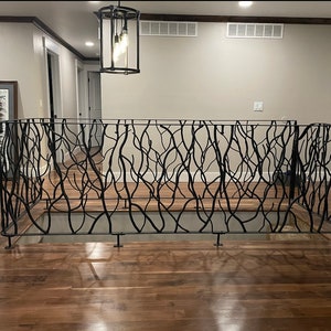 Forged Iron Rustic Branch Railing Sold by Linear Ft, Stair Railing ...