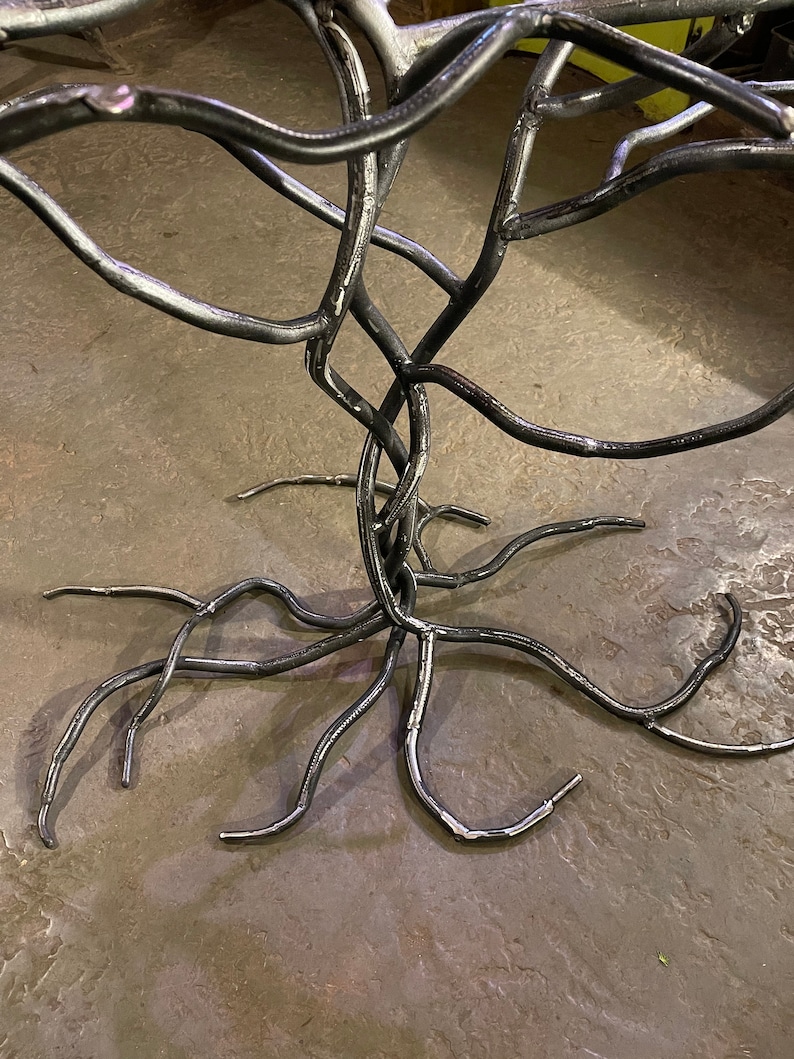 Forged Iron Crooked Tree Branch Table Accent Table Base - Etsy