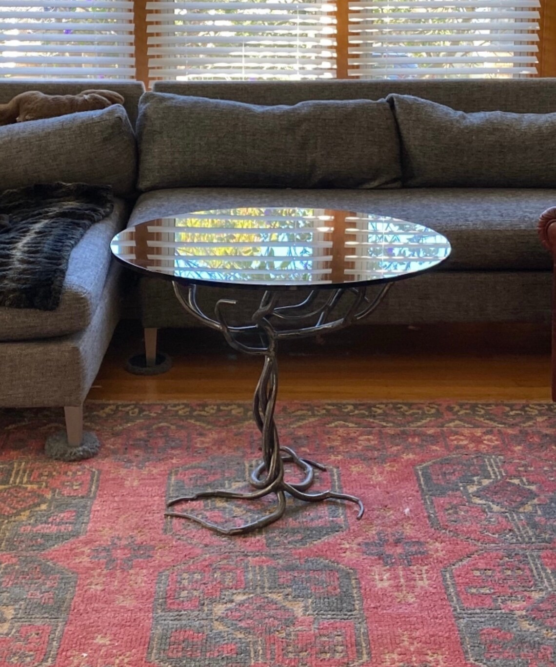 Forged Iron Woodland Tree Branch Accent Table Base Metal End | Etsy