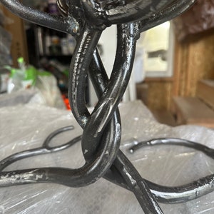 Forged Iron Woodland Tree Branch Accent Table Base, Metal End Table ...