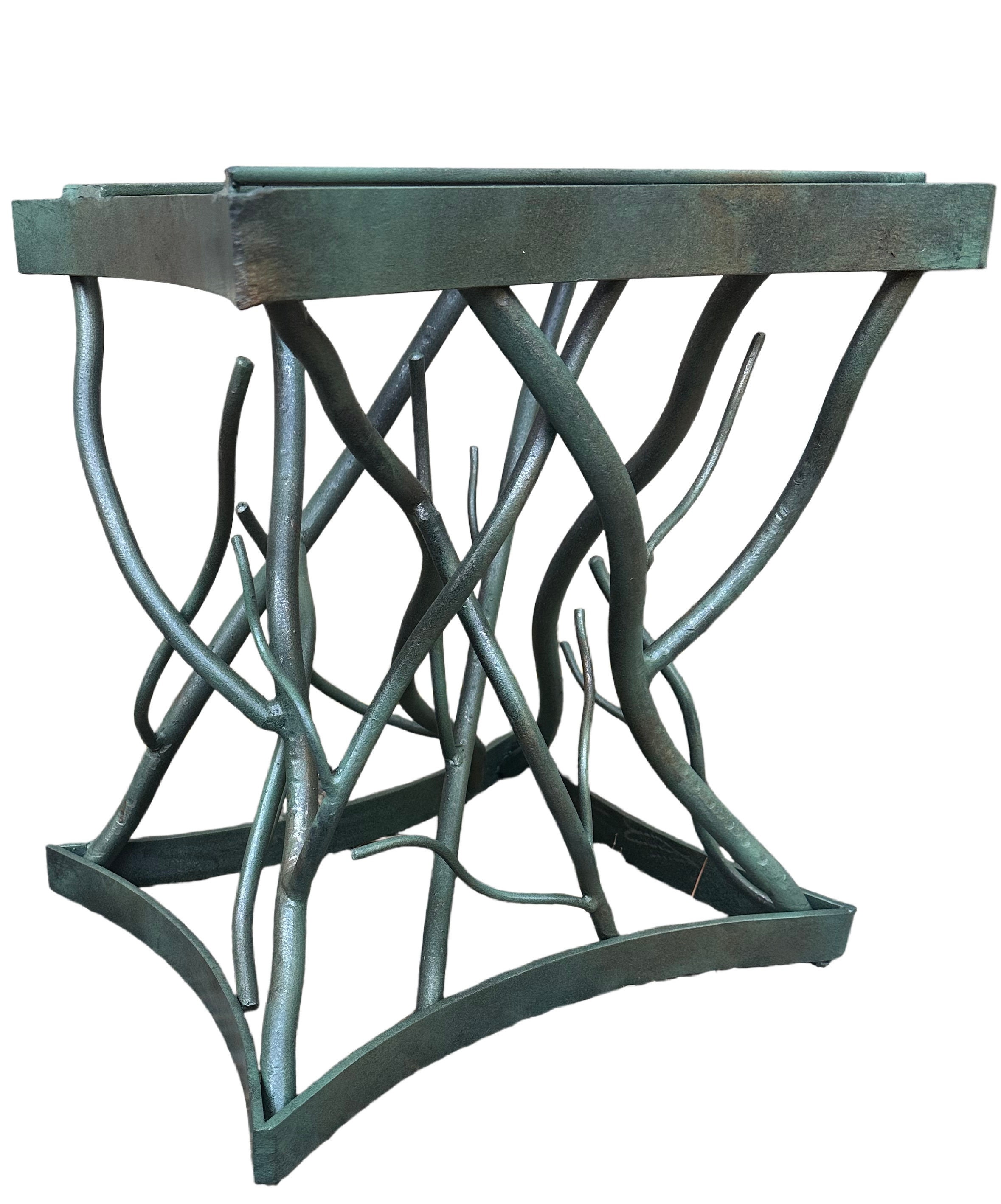 Forged Iron Rustic Elegant Branch Table Base, Metal Accent Table ...