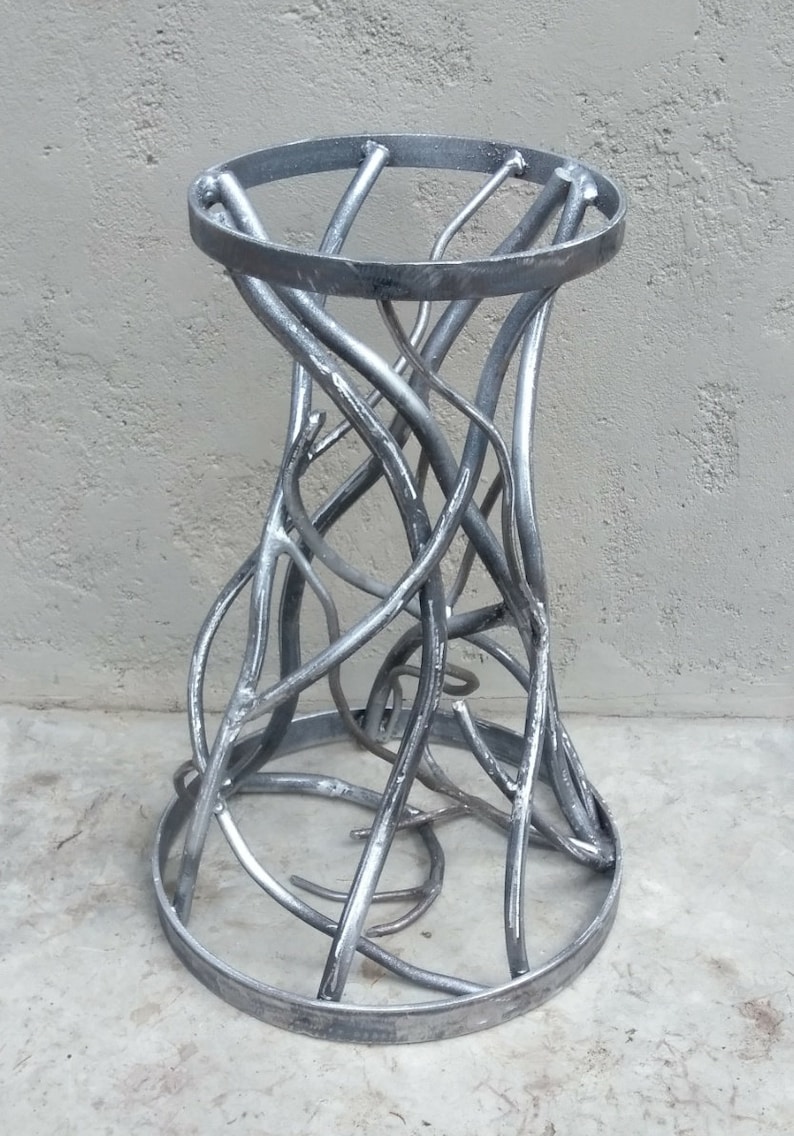Forged Iron Branch Table Base Metal Accent Table Rustic - Etsy