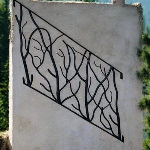 Forged Iron Rustic Branch Railing Sold by Linear Ft, Stair Railing ...