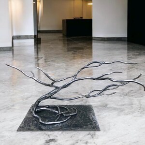 Forged Iron Twisted Leaning Tree Branch Coffee Table Base for Wooden ...