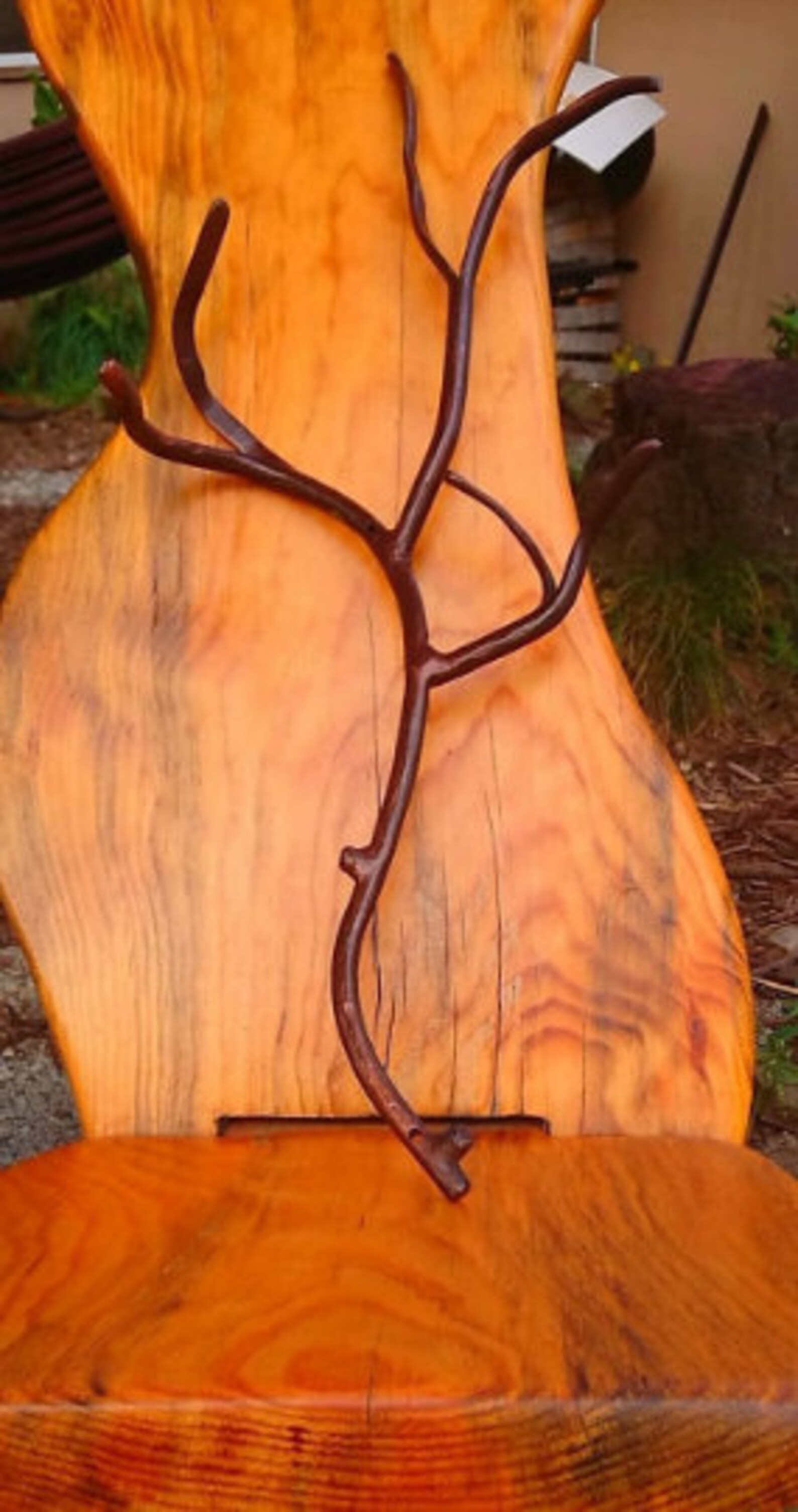 Forged Iron Tree Branch Hanger Rustic Coat Towel Hook - Etsy