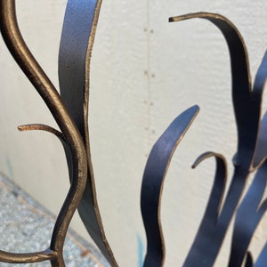 Forged Iron Seaweed Coral Ocean Stair Railing, Coastal Design Railing ...
