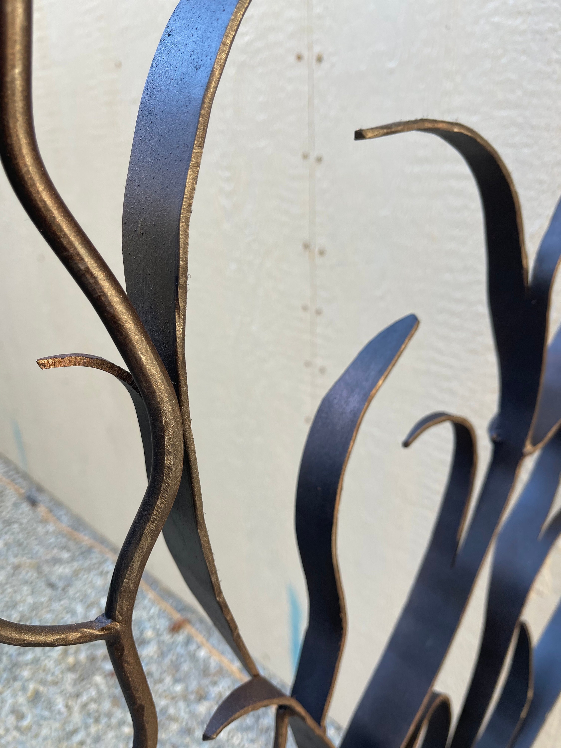Forged Iron Seaweed Coral Ocean Stair Railing, Coastal Design Railing ...