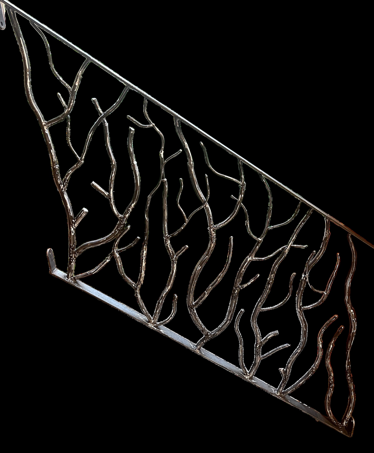 Forged Iron Rustic Branch Railing Sold by Linear Ft, Stair Railing ...