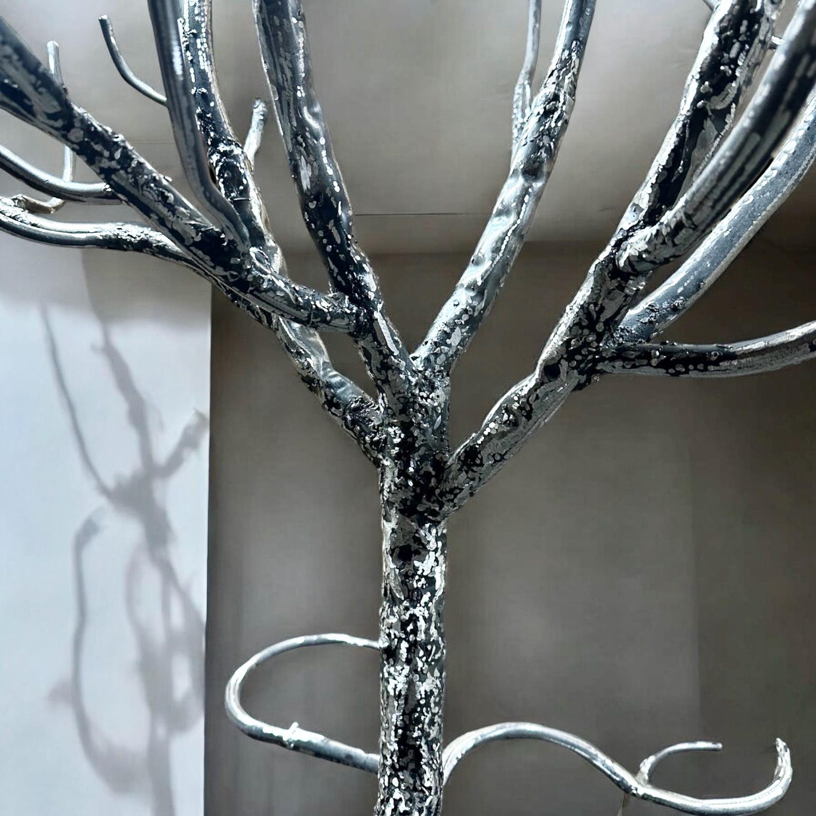 Forged Iron Woodland Tree Branch Accent Table Base, Metal End Table ...