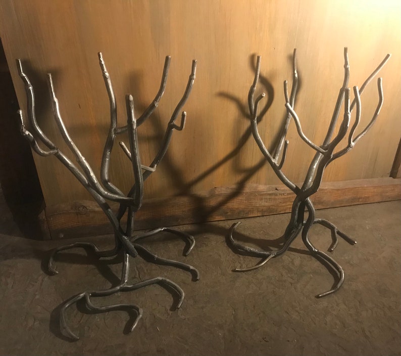 Forged Iron Woodland Tree Branch Accent Table Base Metal End - Etsy