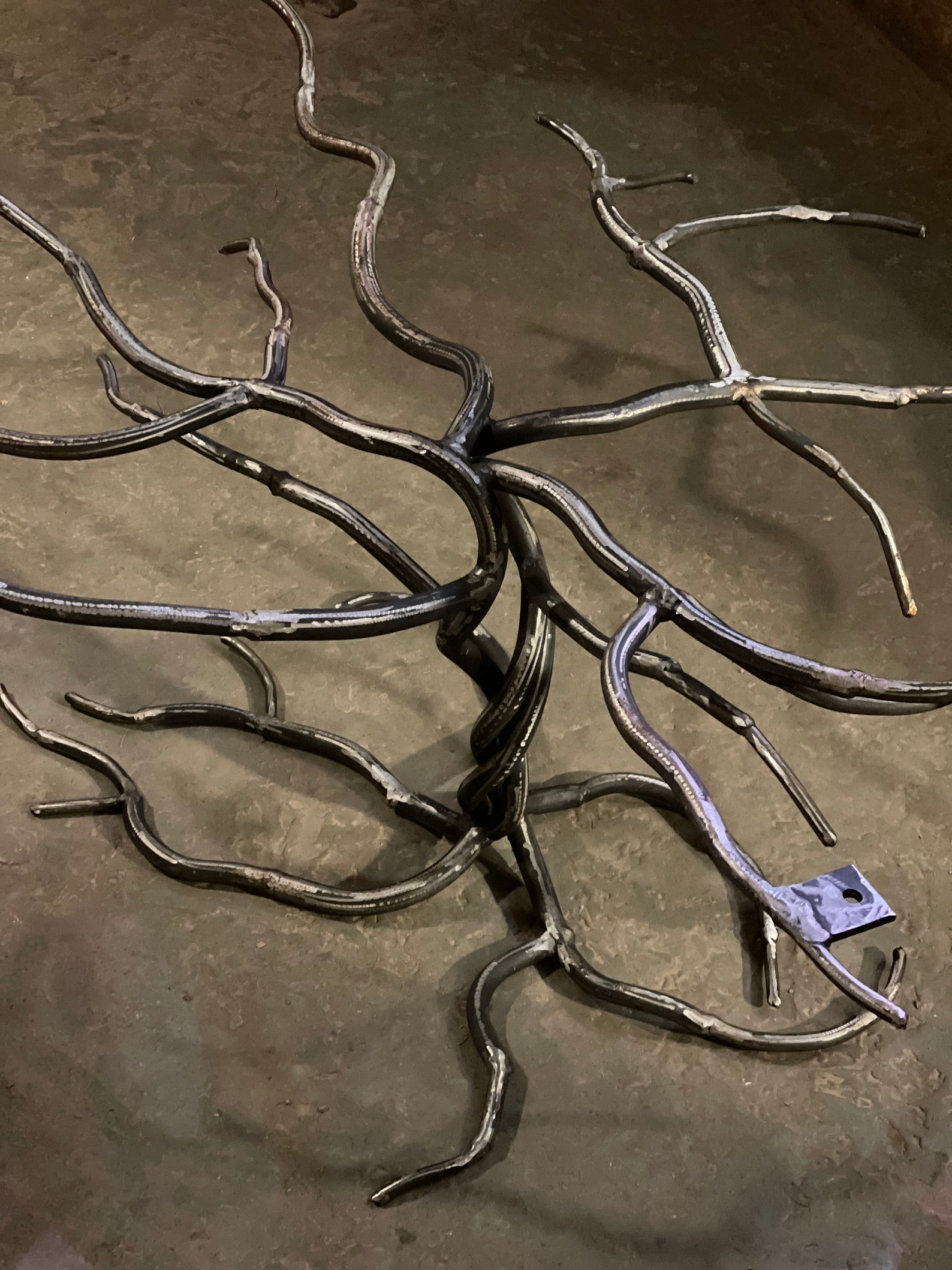 Forged Iron Crooked Branch Base for Wood Top Rustic Living - Etsy