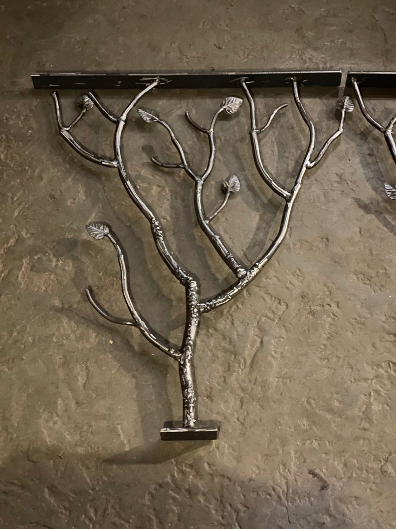 Forged Iron Forest Trees With Leaves Table Trestles Modern - Etsy