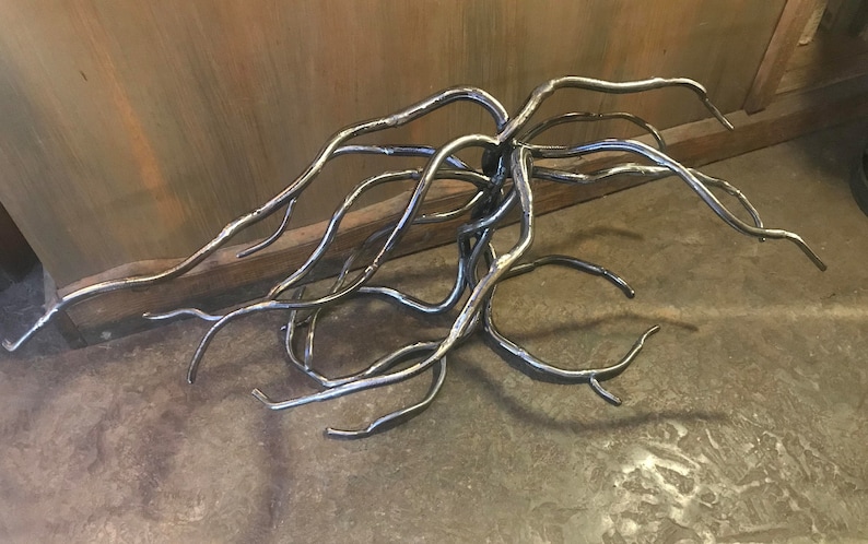 Forged Iron Twisted Leaning Tree Branch Table Base Metal - Etsy